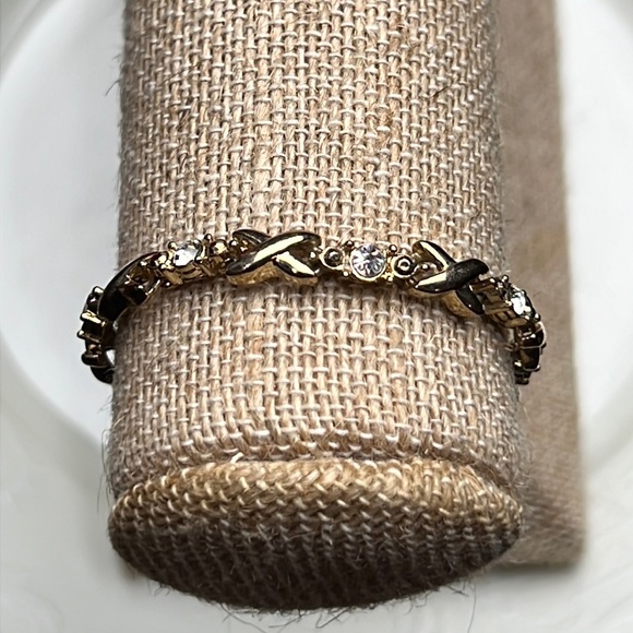 Avon | Jewelry | Vintage Avon Gold Tone X Cross Crystal Accents ...